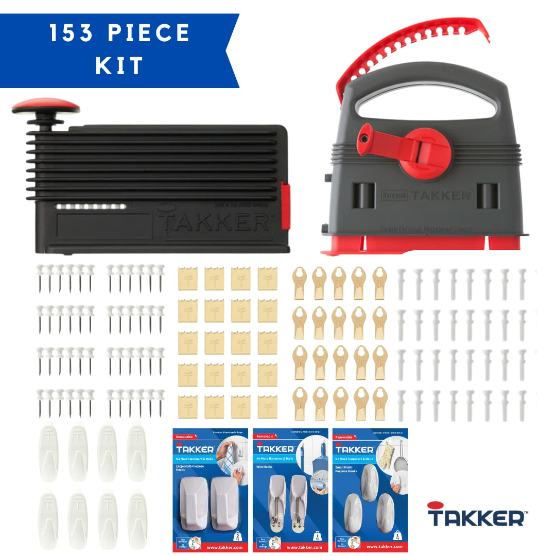 TAKKER™ & HARDWALL TAKKER™ 153 Piece Picture Hanging Bundle – Takker