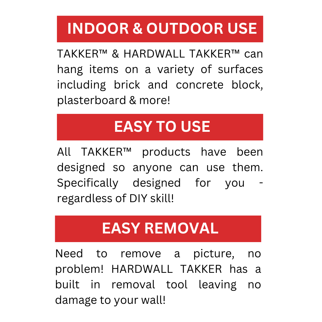 Hardwall TAKKER™ 35 Piece Multi-Purpose Hanging Kit – Takker
